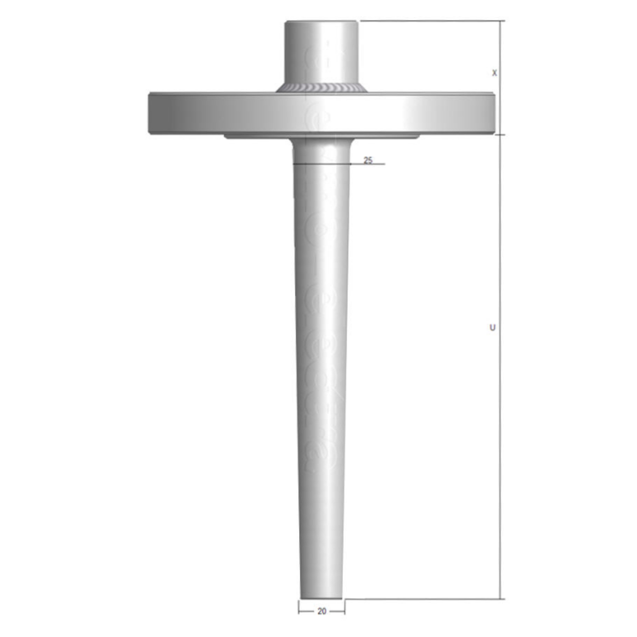 Thermo-Electra FT 3060 Flanged thermowell – tapered - Process Instruments