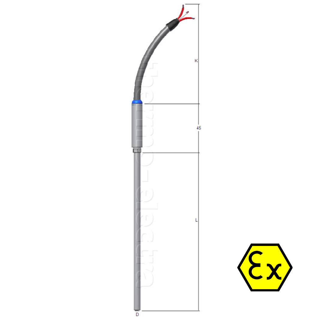 Thermo-Electra LEX55 Ex ec certified RTD sensor - Process Instruments